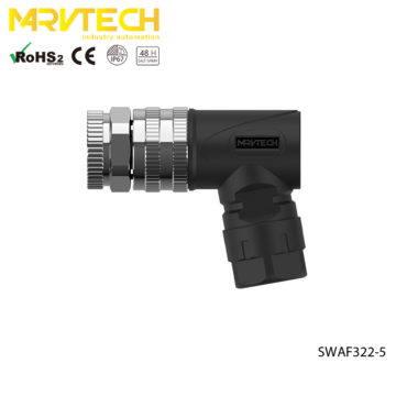 China MARVTECH M8 series connector SWAF322-5 4pin waterproof unshield male circular cable ...