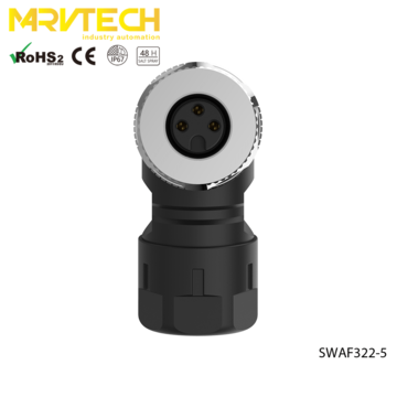 China MARVTECH M8 series connector SWAF322-5 4pin waterproof unshield male circular cable ...