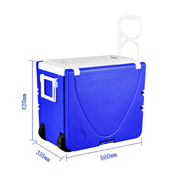 China Large Volume Plastic 27L Folding Ice Box With Table and Stool ...