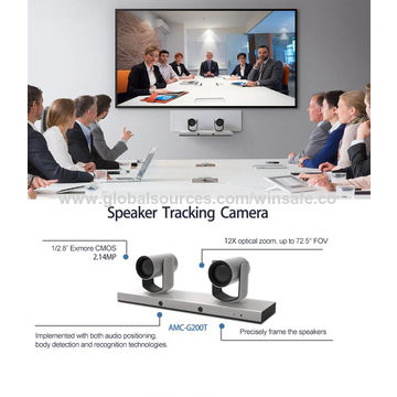 China Telepresence Dual Camera Speakertrack PTZ Video Conference system ...
