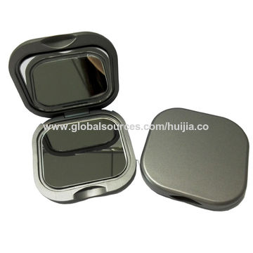 China Double-sided Promotional Compact Mirrors in Square-shaped with 2X ...