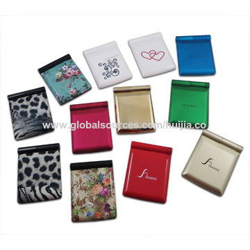 China Promotional Compact Mirrors with 8 Pieces LED Lights Double Sides ...