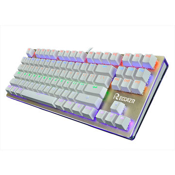 China 87 keys Mechanical keyboard with Rose Gold aluminium top cover ...