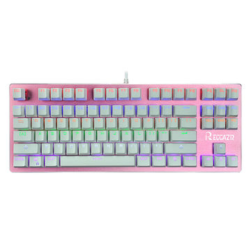 China 87 keys Mechanical keyboard with Rose Gold aluminium top cover ...