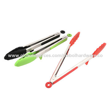 China Silicone Food Tong with Stand, Heat Resistant BBQ Tong ...