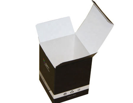 High Grade 350g White Card Paper Automatic Bottom Box Printed Black ...