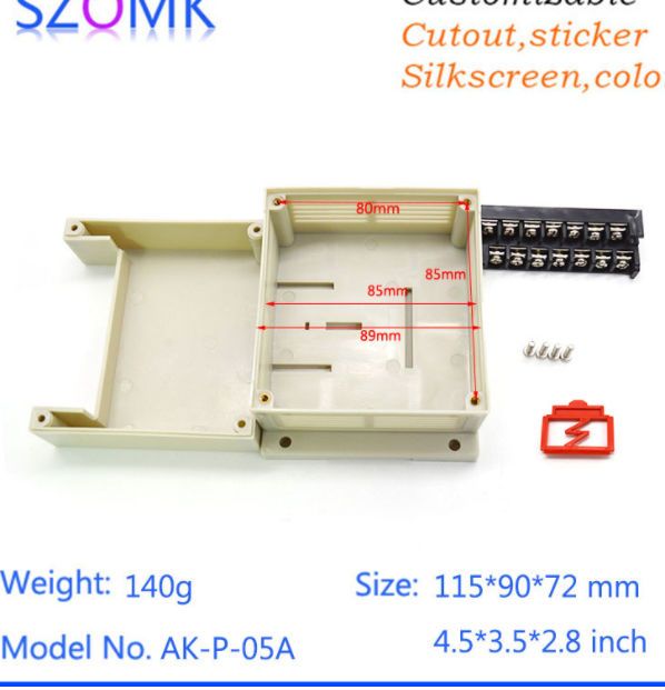China Plastic din rail plastic enclosures project box szomk din rail ...