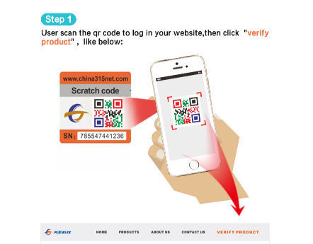 Custom anti-counterfeiting qr code label, barcode security label ...