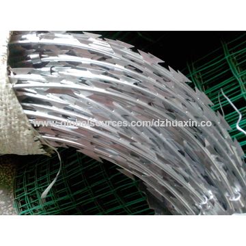 China Razor Wire Coils, Helical or Concertina Available in Galvanized ...