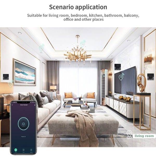 China Wifi Smart Universal Power Wall Socket Panel With On/Off Switch ...