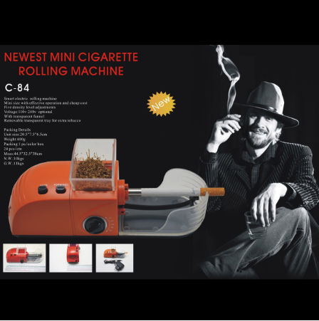 China C-84 regular 8mm tube auto cigarette rolling machine cigarette ...