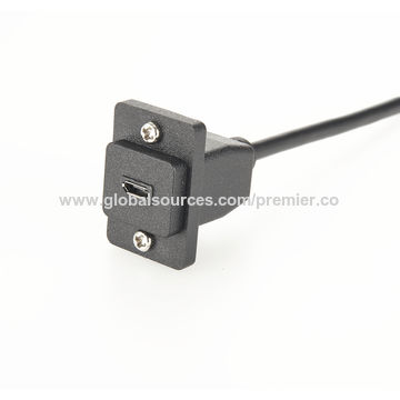 China Screw Locking USB 3.1 Type C Female Panel Mount Cable to Micro ...