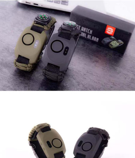 China Self defense watch alarms emergency self defense alarm with LED ...