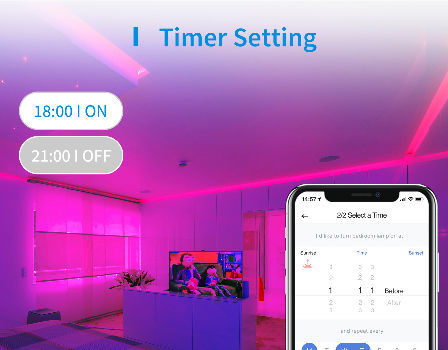 China Wi-Fi+BLE RGB smart led strip light kit controlled by mobile ...