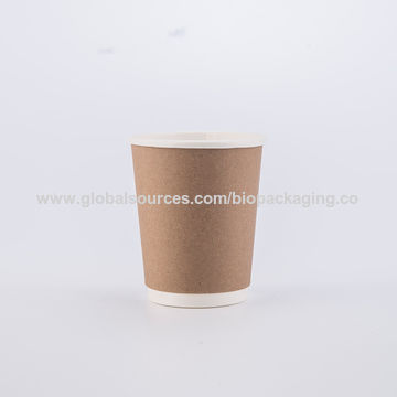 China 12 oz. Kraft Paper Hot Coffee Cups, Unblenched Paper Hot Cold ...
