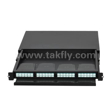 China 1U Chassis Rack Mounted 96 Fibers OM3 OM4 OM5 MPO Cassette ...