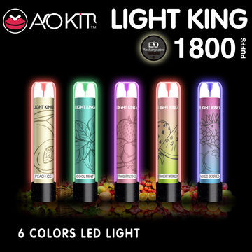 China Aokit Disposable Vape Light King with Colorful Lights 1800 Puffs ...