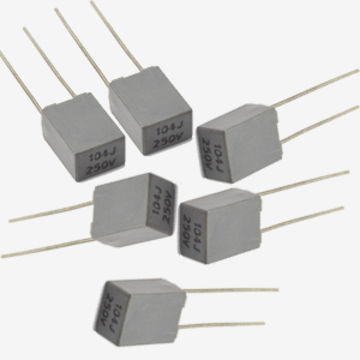 China Mini Box Metalized Polyester Film Capacitors, Suitable for Direct ...
