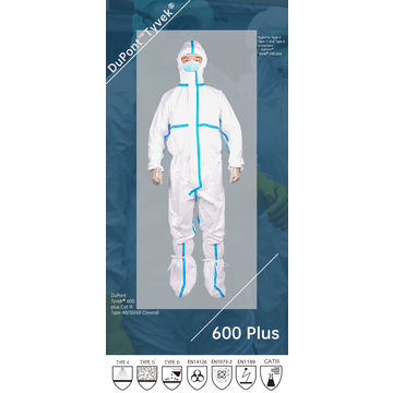 China Industrial White Ppekit Disposable Dupont Tyvek 600 Plus tyvek coveralls on Global Sources ...