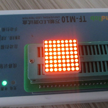 China Ultra Amber Dot-matrix LED Displays 0.8 inches 8x8 white Dots LED ...