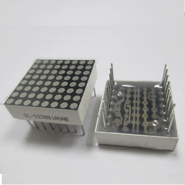 China Ultra Amber Dot-matrix LED Displays 0.8 inches 8x8 white Dots LED ...