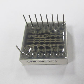 China Ultra Amber Dot-matrix LED Displays 0.8 inches 8x8 white Dots LED ...