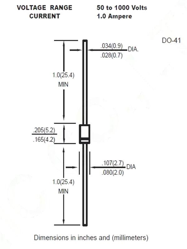 China Through Hole High Current Rectifier Diode M7 1N4007 1A 100v Max ...