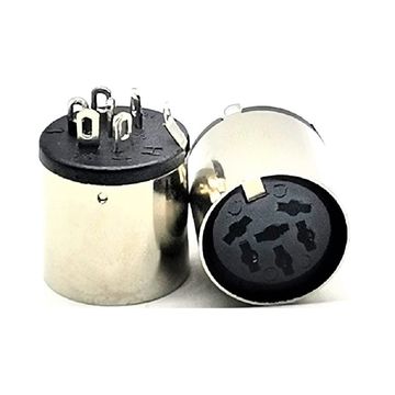 China MINI DIN 8 Pin Female Nickel Plating Solder Type Connector on ...