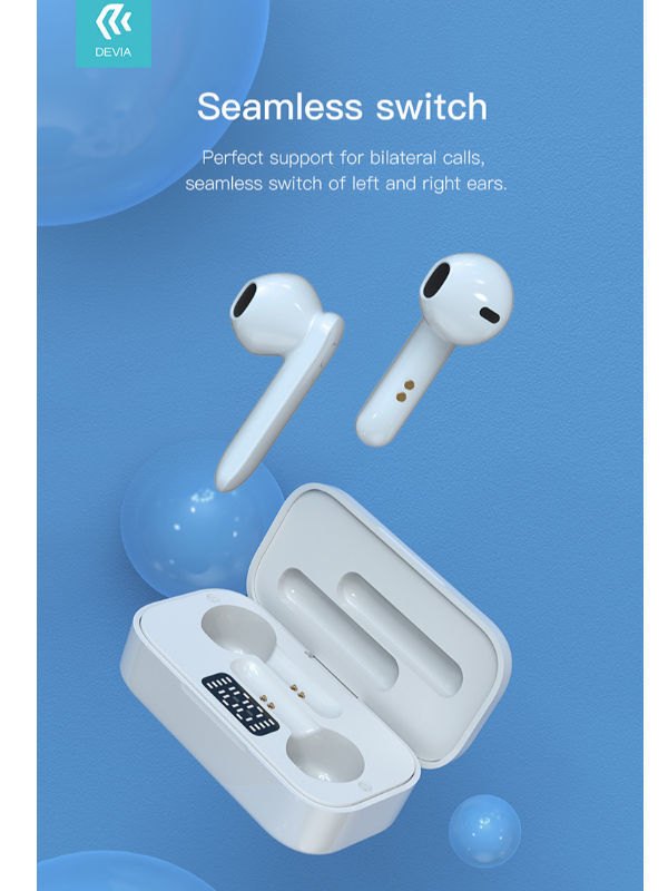 DEVIA JOY A1 Tws Wireless Earphone Headphone Earbuds with 250mah Led ...
