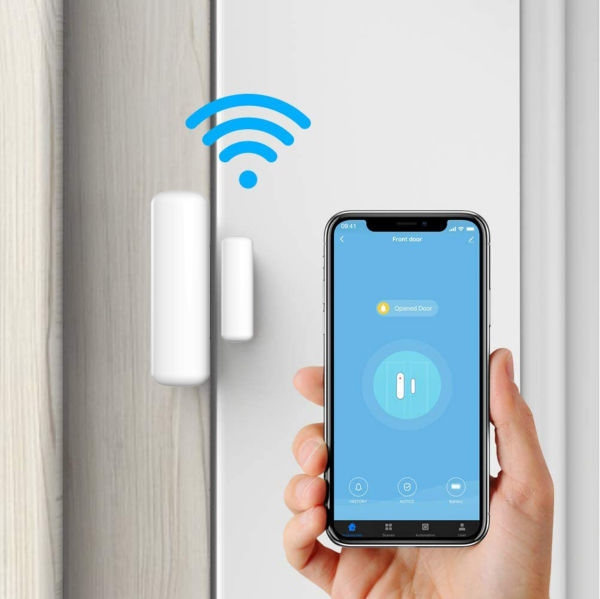 Battery Powered Wifi Door Alarm Sensor System, Wireless Smart Homekit ...