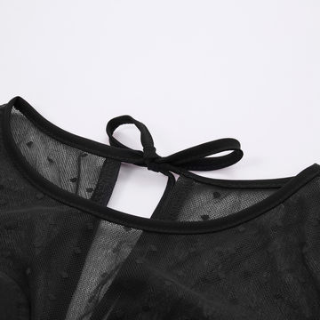 China OEM Customized Sexy Women See-Through Sheer Patchwork Hips ...