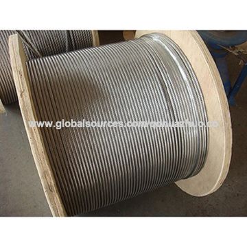 China Stainless steel 304 316 wire rope, 1 x 7 or 1 x 19 for fence ...