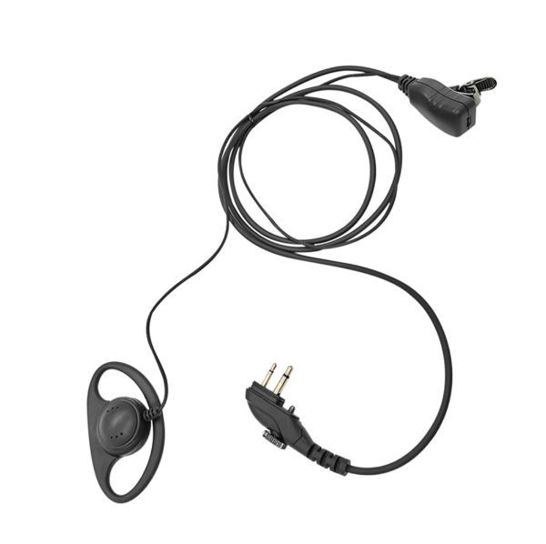 D Shape Loop Ring Earpiece Surveillance Radio Headset with PTT Mic For ...