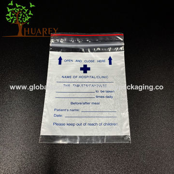 China Medical zip lock bag, resealable bag vials packaging tablet and ...