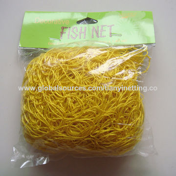 China Polyester yellow color ornamental netting used to create simple ...