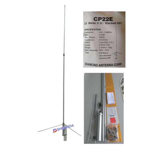 China High gain 2.7m aluminium alloy diamonds CP22E VHF omni Base ...