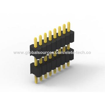 China 1.27mm SMD connector with locating post male pin header on Global ...