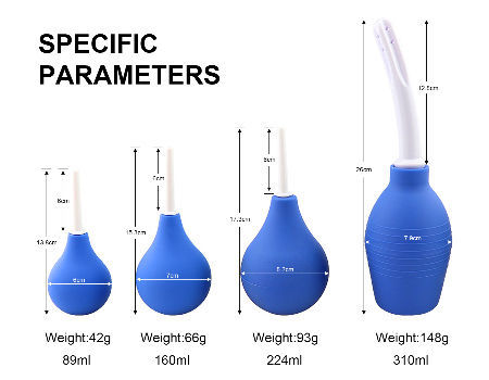 Pyriform Rectum Shower Cleaning System Silicone Blue Ball Anus Anal ...