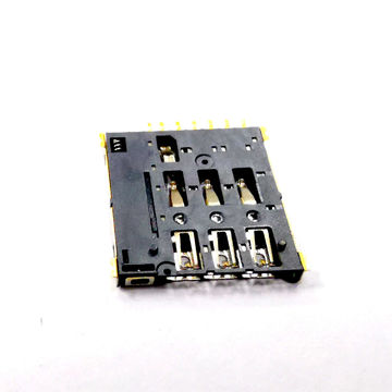 China 6PIN Push-push NANO SIM card connectors H1.35mm sim card readers ...