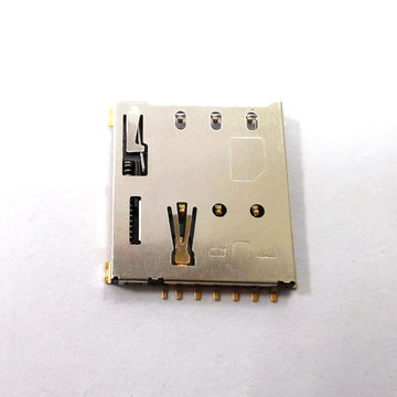 China 6PIN Push-push NANO SIM card connectors H1.35mm sim card readers ...