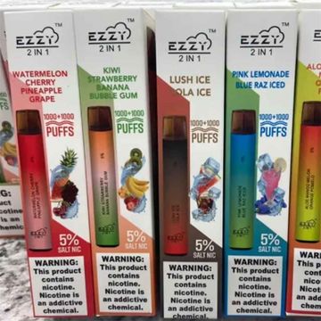 China EZZY 2 in 1 Vape pen 1000 and 1000 Puffs Two Flavors Disposable ...