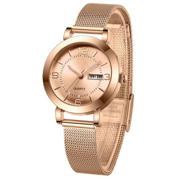 China Mesh belt automatic non-mechanical ladies watch luminous ...