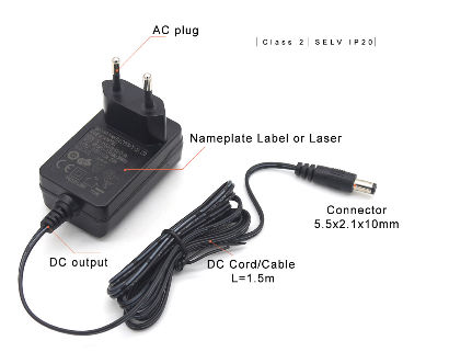 China 24V 0.5A 12v 1a 12w wall mount LED driver power supply EU UK US ...