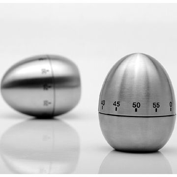 China Kitchen Countdown Cooking Alarm Stainless Steel Egg-shaped Timer ...