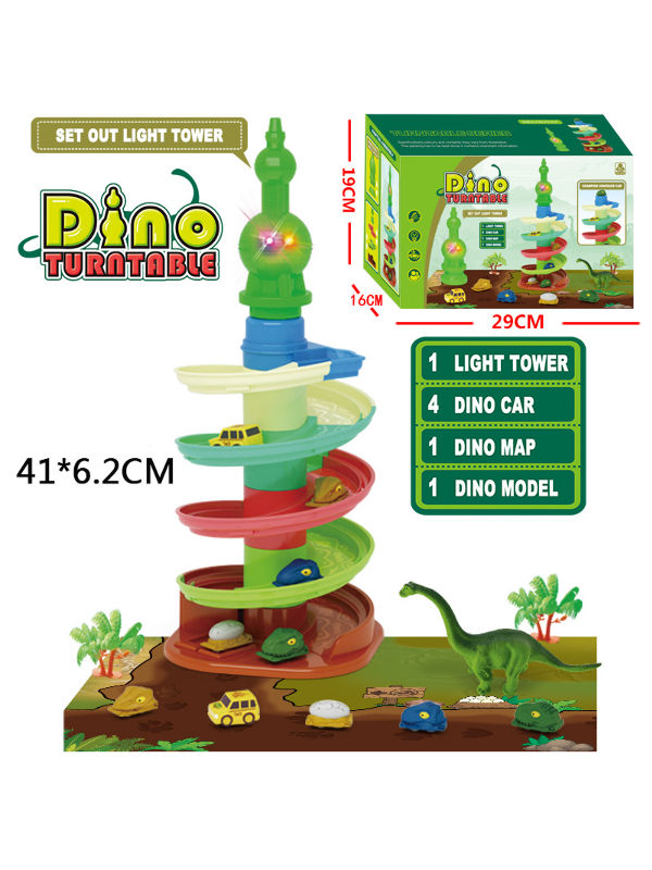 China Educational Dinosaur Toy Track Run Game DIY Dinosaur Light ...