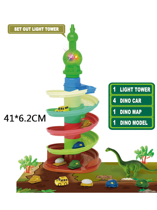 China Educational Dinosaur Toy Track Run Game DIY Dinosaur Light ...