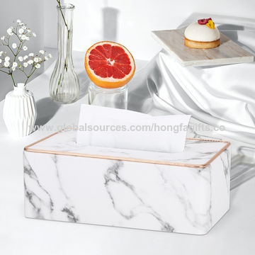 China Tissue box cover rose gold tissue box tissue paper box on Global ...