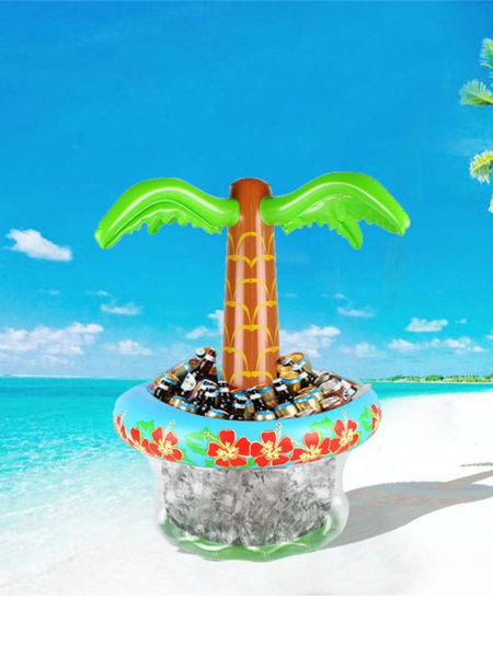 China Inflatable Cooler Custom PVC Inflatable Ice Bucket Palm Tree ...