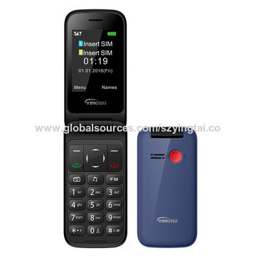 China Loud volume 2g flip senior phone dual sim dual standby gsm quad ...