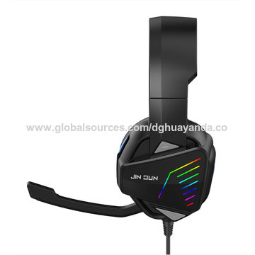 China JINDUN Professional PC Gaming Headset with RGB lighting, Metallic ...